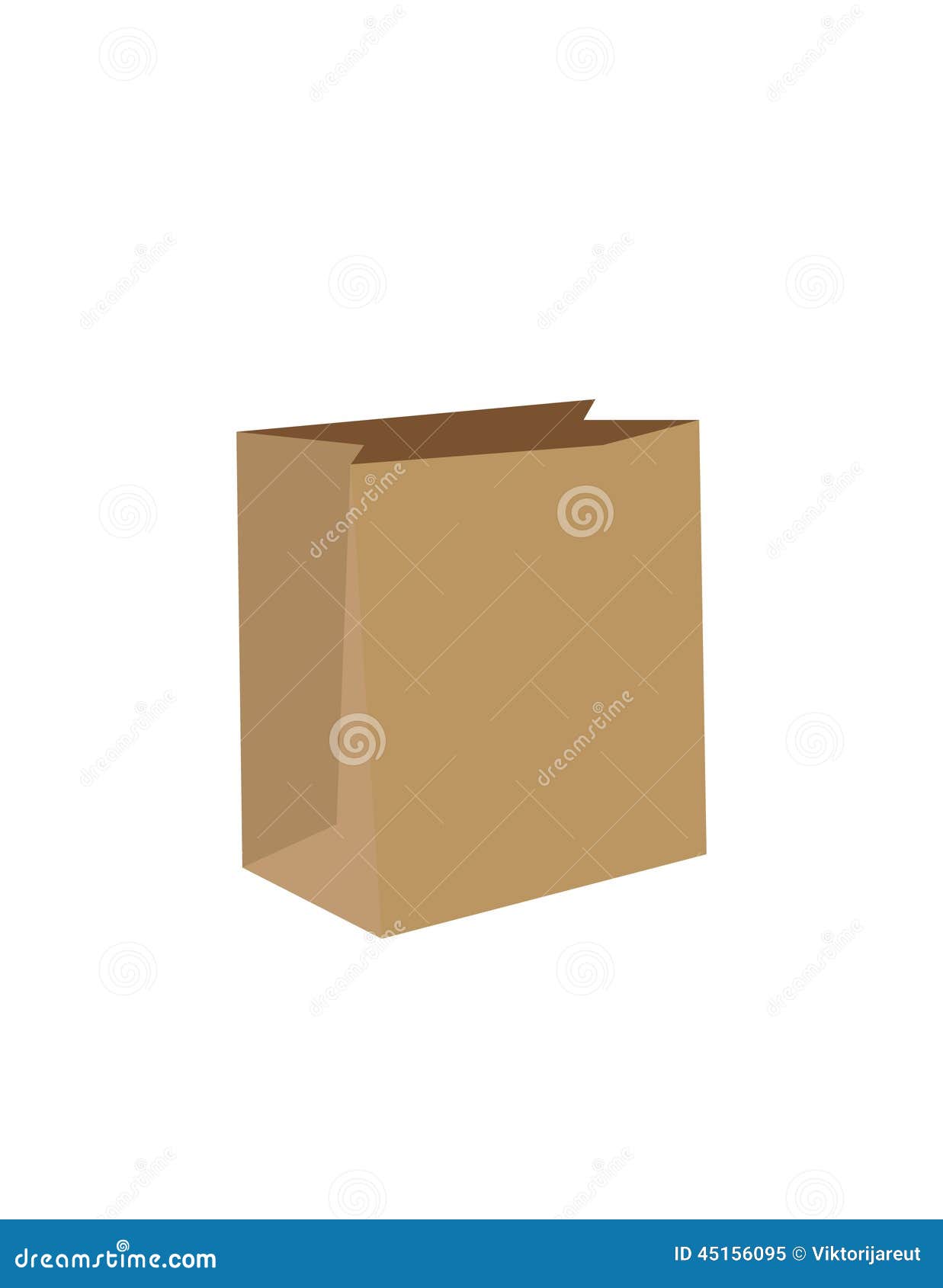 Paper bag stock illustration. Illustration of food, market - 45156095