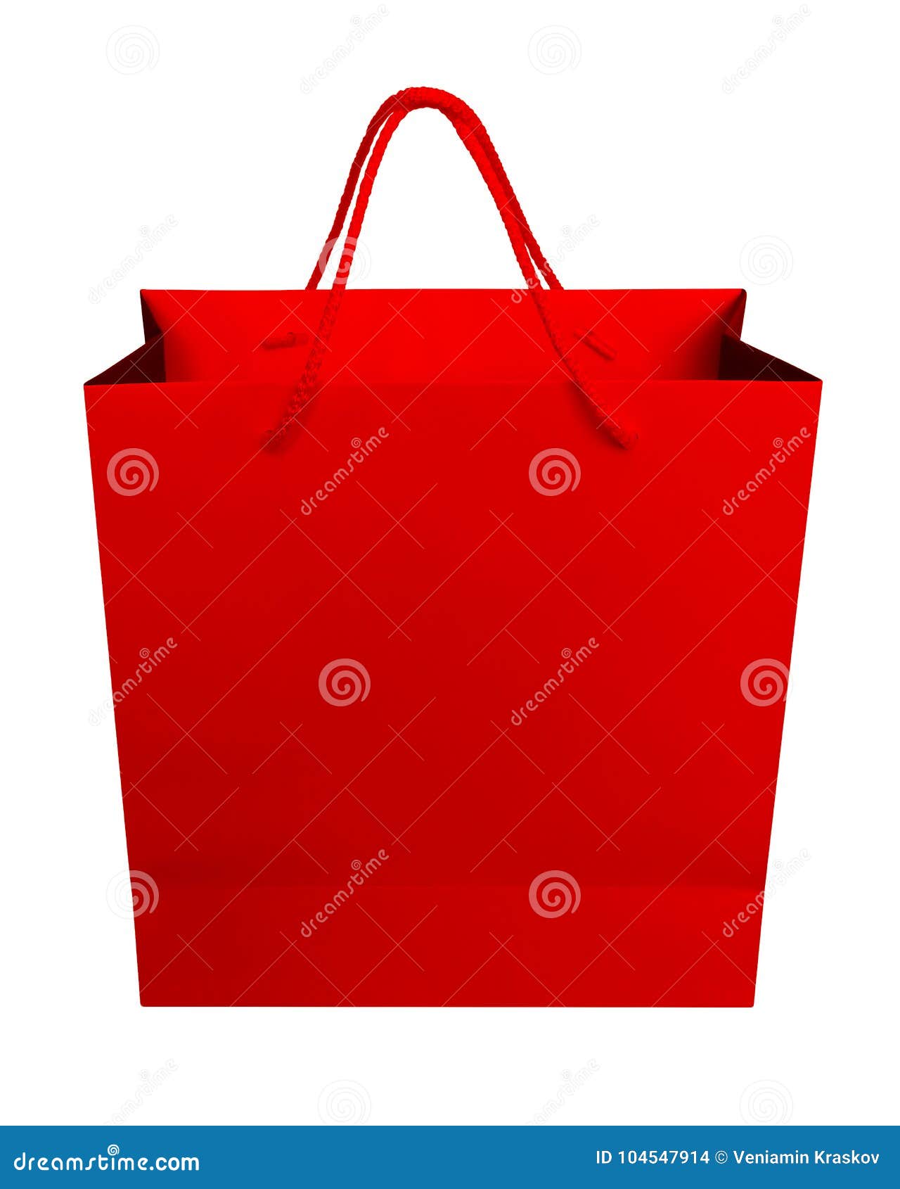 Paper bag isolated - red stock photo. Image of isolated - 104547914