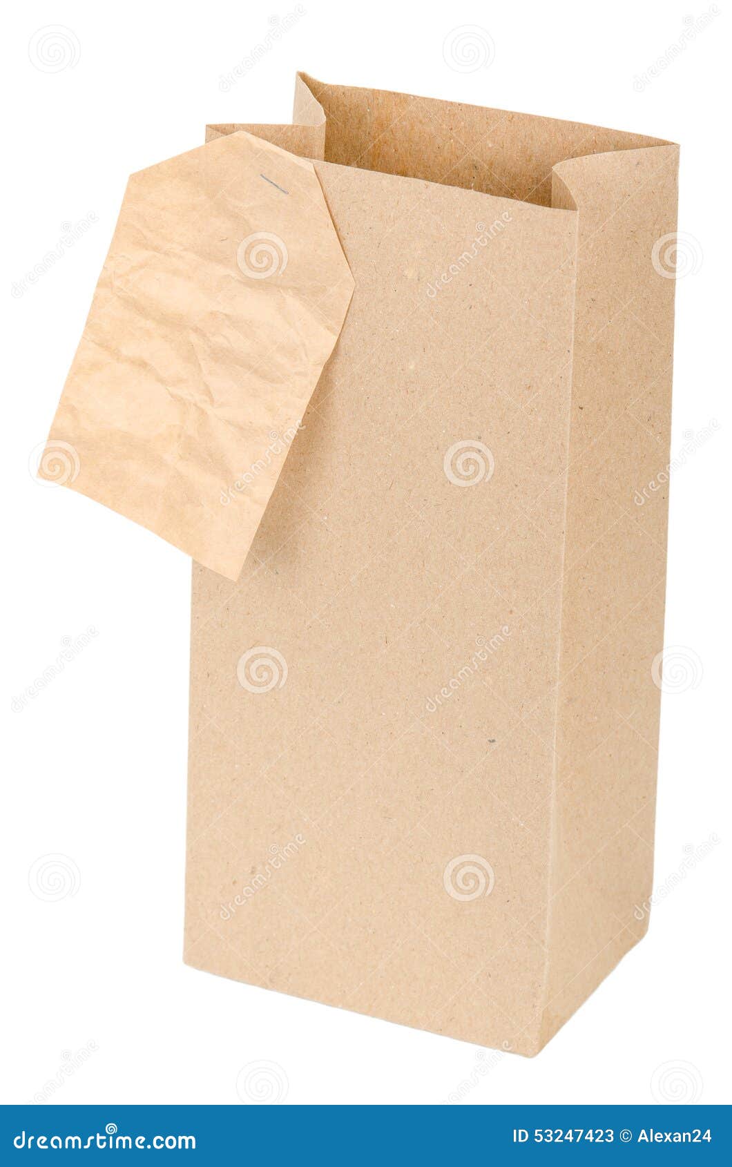 Paper bag with a label stock image. Image of label, concept - 53247423