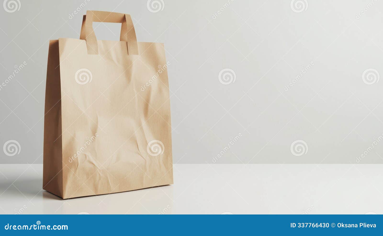 Paper Bag on a Light Background, Eco-friendly Packaging, Simplicity ...