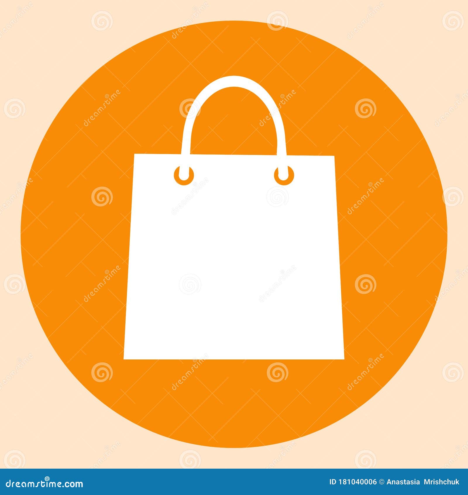 Paper Bag Logo on a Background. Vector Illustration Stock Illustration ...