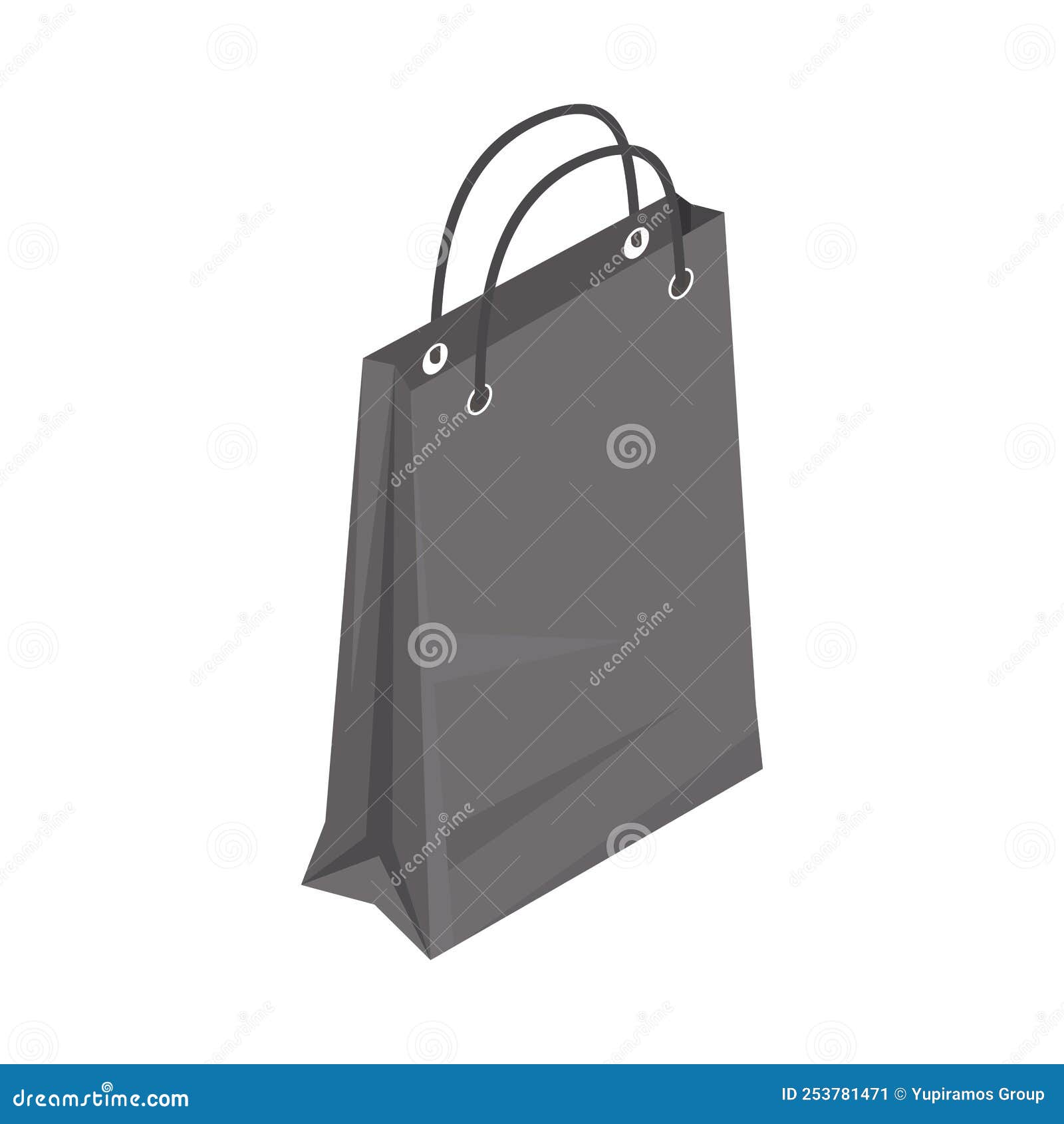Paper bag mockup stock vector. Illustration of product - 253781471