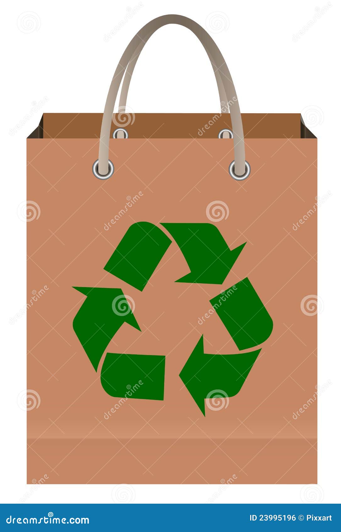 Paper Bag with Recycle Symbol Stock Vector - Illustration of shot ...