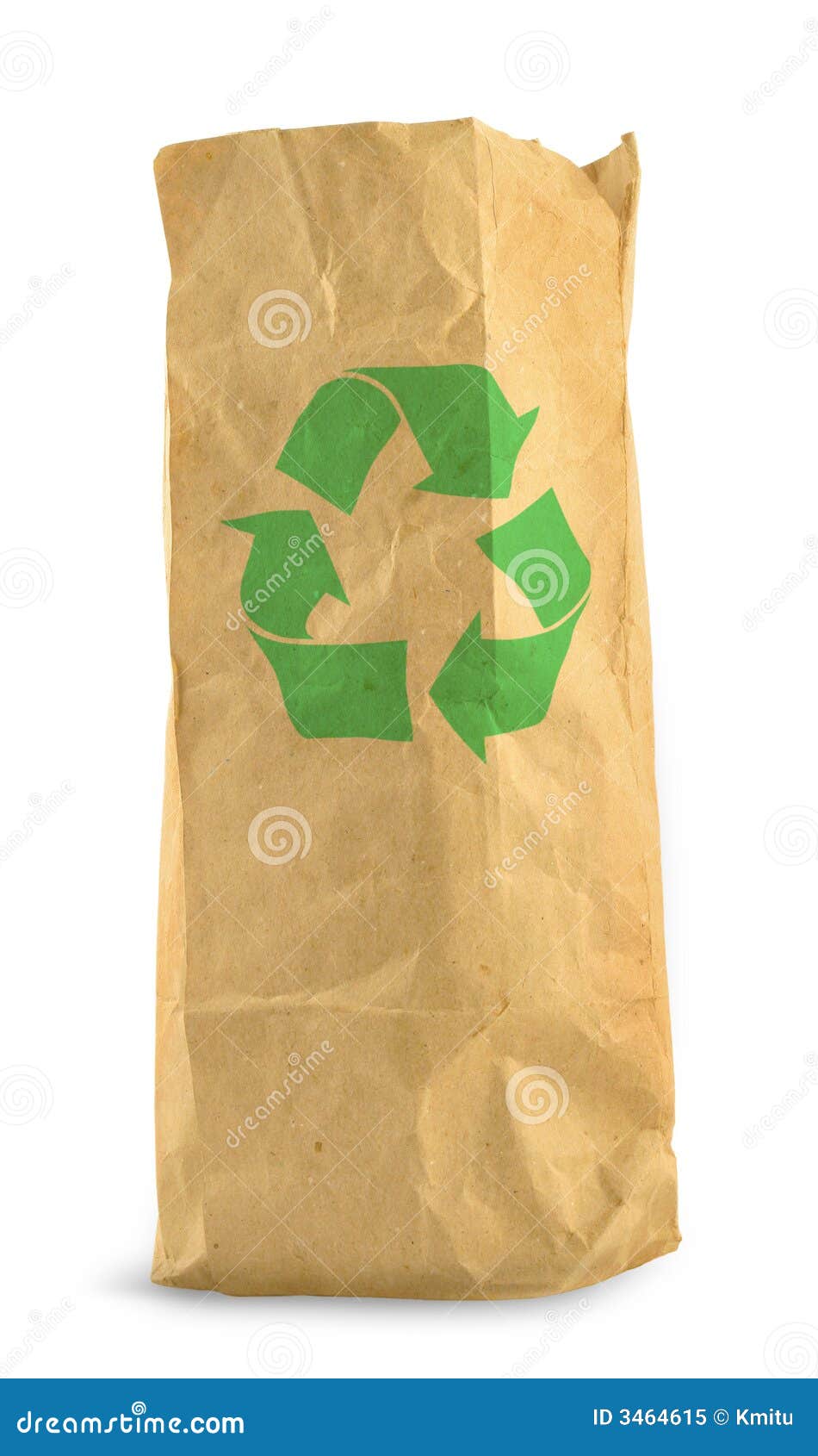 Paper Bag and Recycle Symbol Stock Image - Image of crumple, brownbag ...