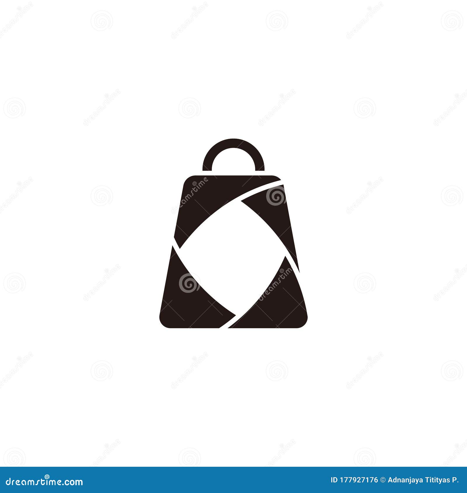 Paper Bag Simple Frame Design Symbol Logo Vector Stock Illustration ...