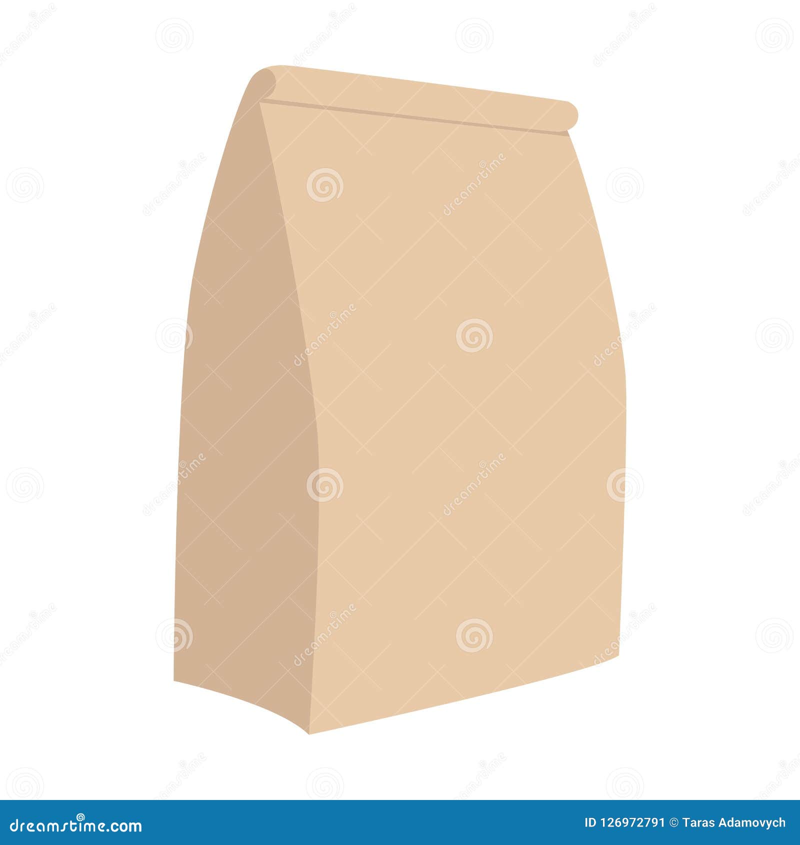Paper Bag Vector Illustration Flat Style Front Stock Vector ...