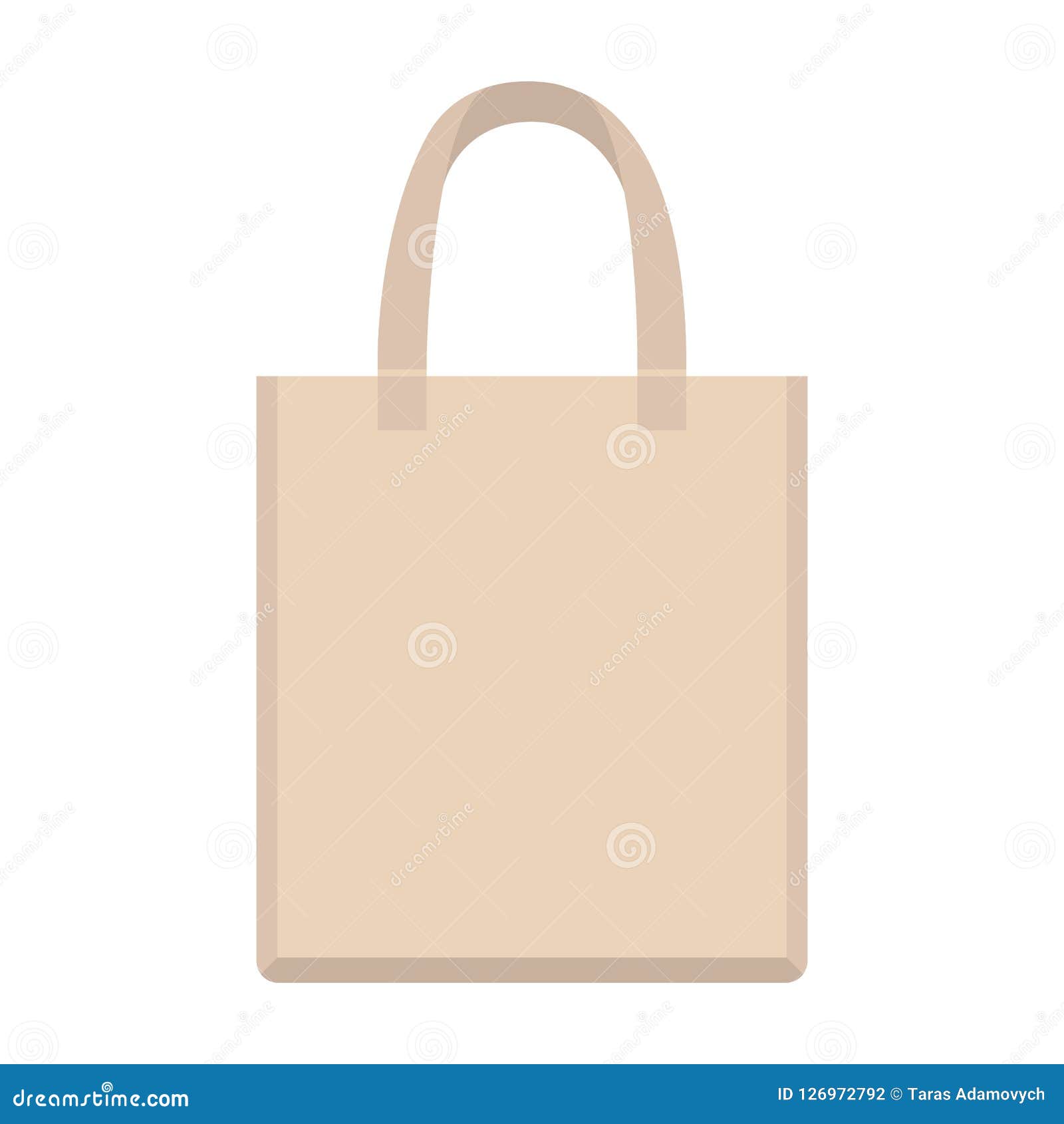 Paper Bag Vector Illustration Flat Style Front Stock Vector ...