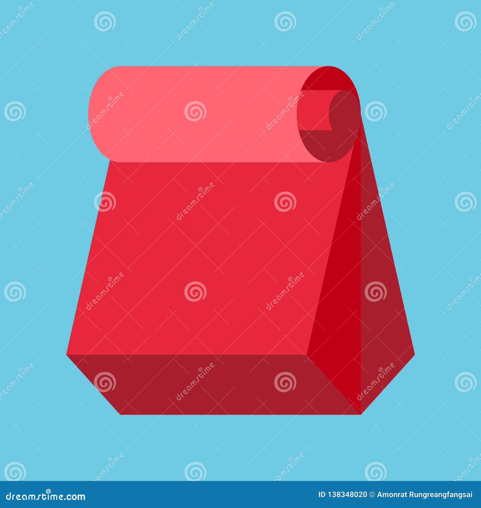 Paper Bag Vector Illustration, Flat Style Icon Stock Vector ...