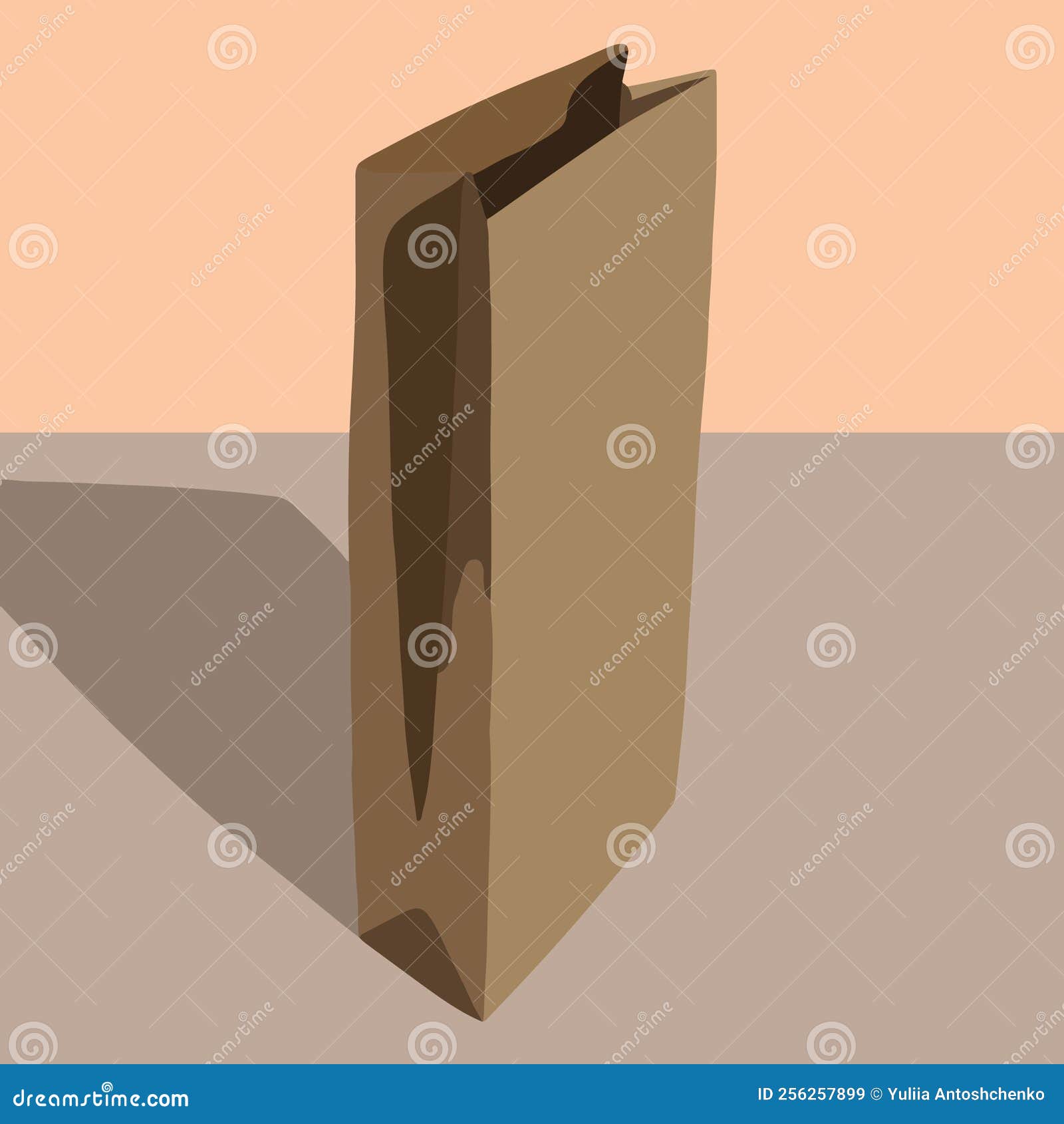 Paper bag. stock vector. Illustration of brand, flooring - 256257899