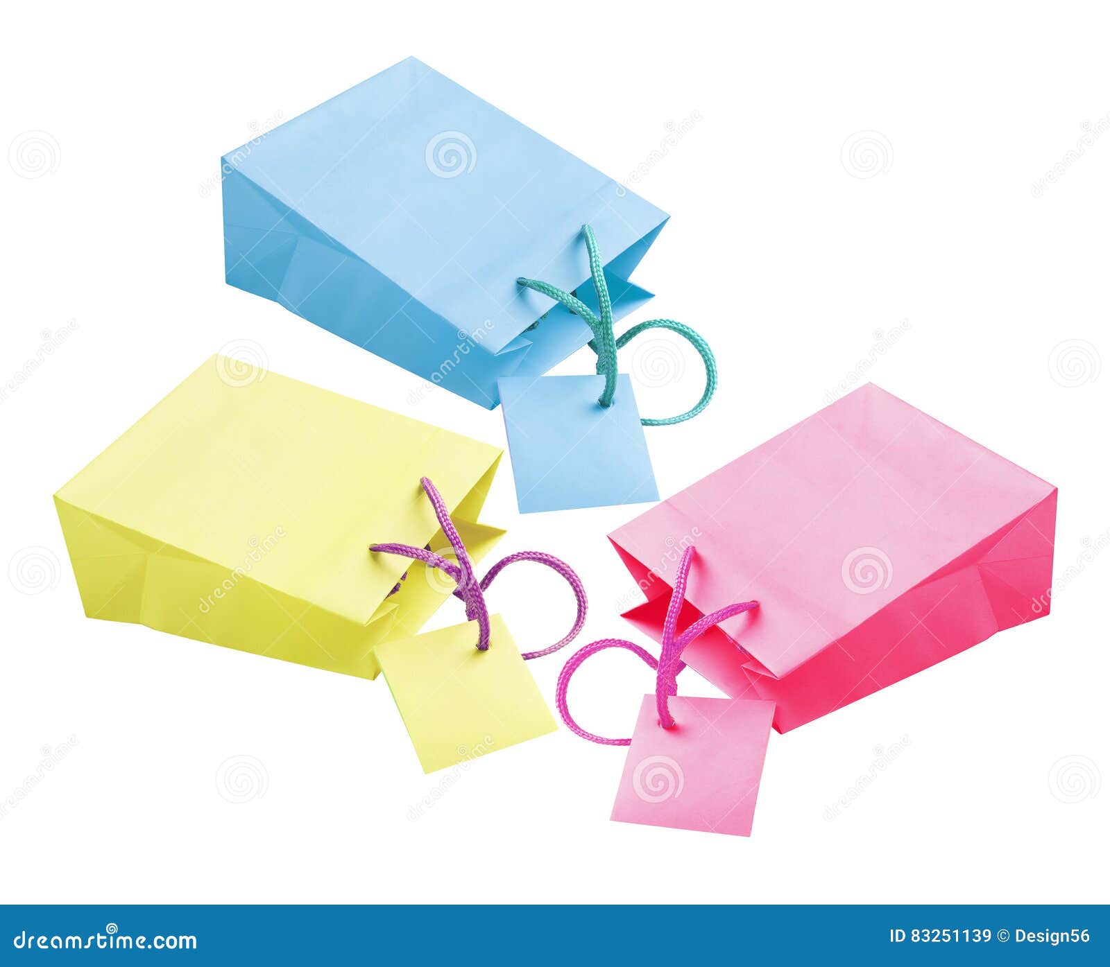 Paper Bags with Tags stock image. Image of rope, recycle - 83251139