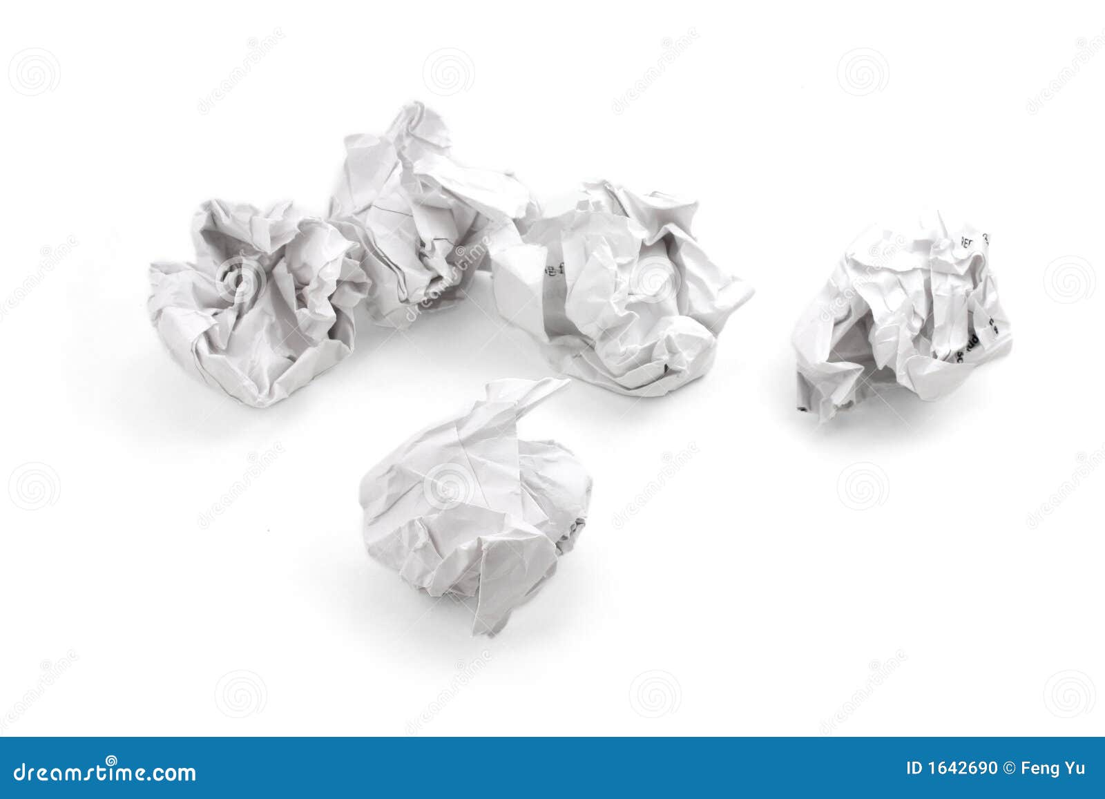 Paper Ball - Crumpled Sheet Of Free Hand Script Writing Paper Isolated ...