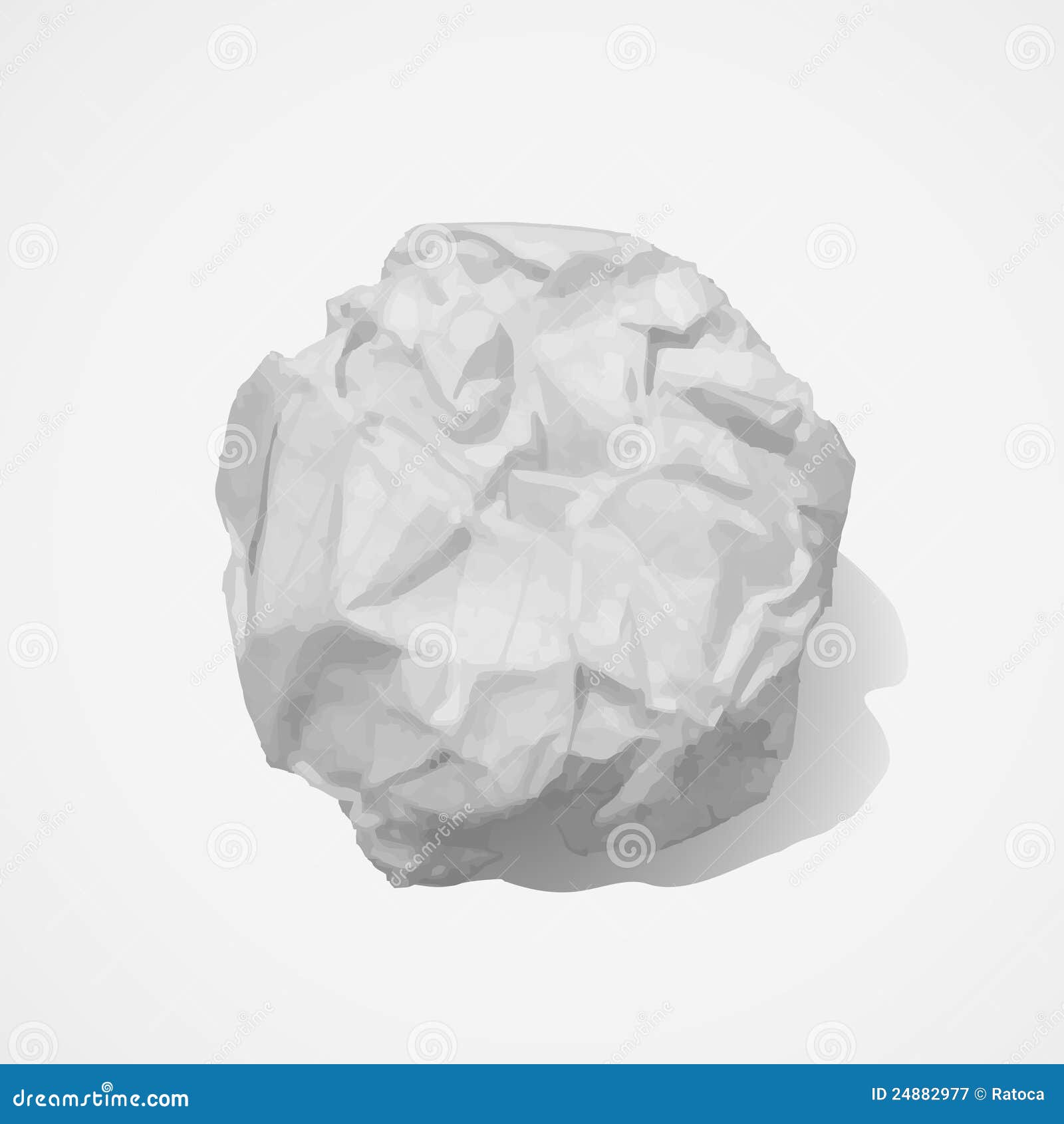 Paper ball stock vector. Illustration of crumpled, material - 24882977