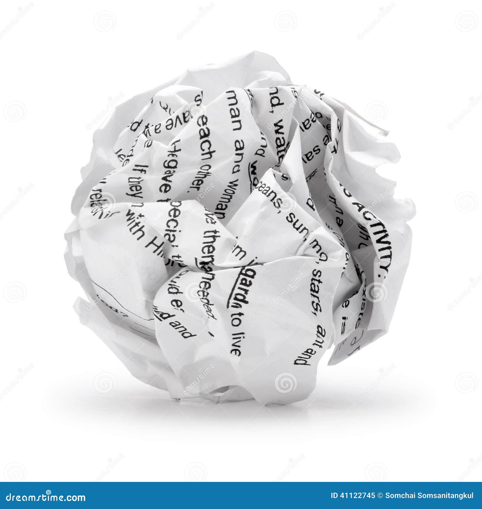 Paper Ball - Crumpled Junk Sheet of Print Text Script Writing Paper ... Paper Ball - Crumpled Junk Sheet of Print Text Script Writing Paper ...