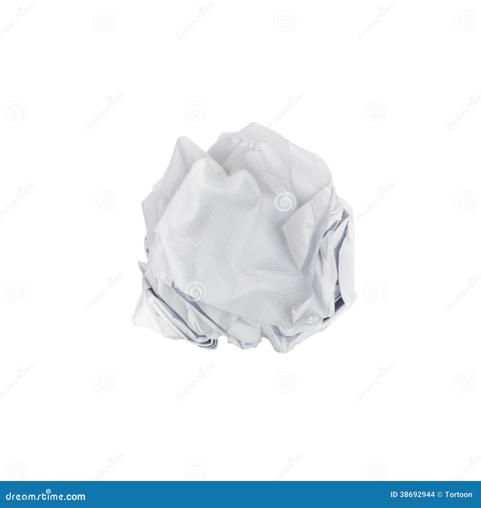 Paper Ball on Isolate White Stock Photo - Image of creasy, paper: 38692944