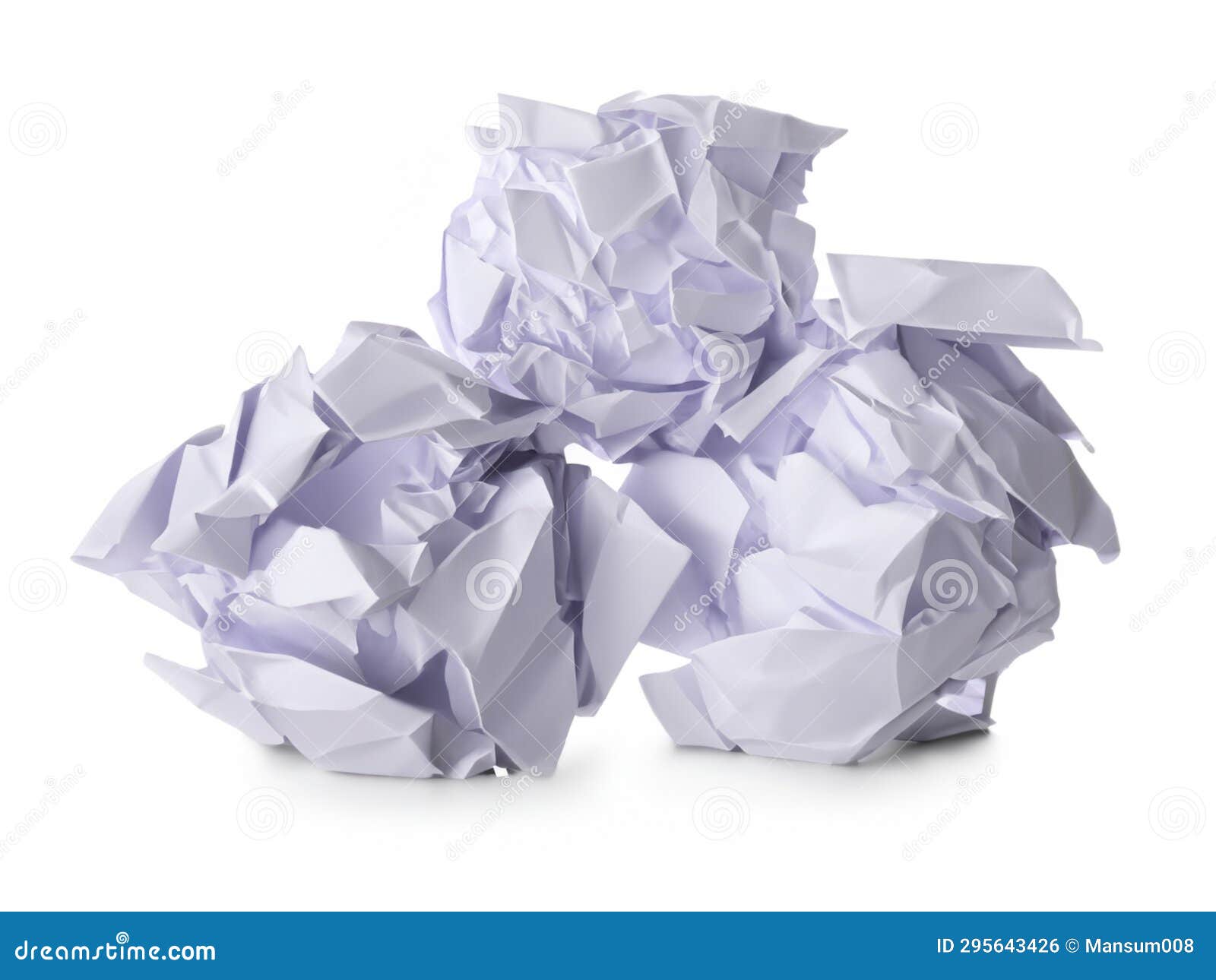 Paper Ball on White Background Stock Photo - Image of recycle ...
