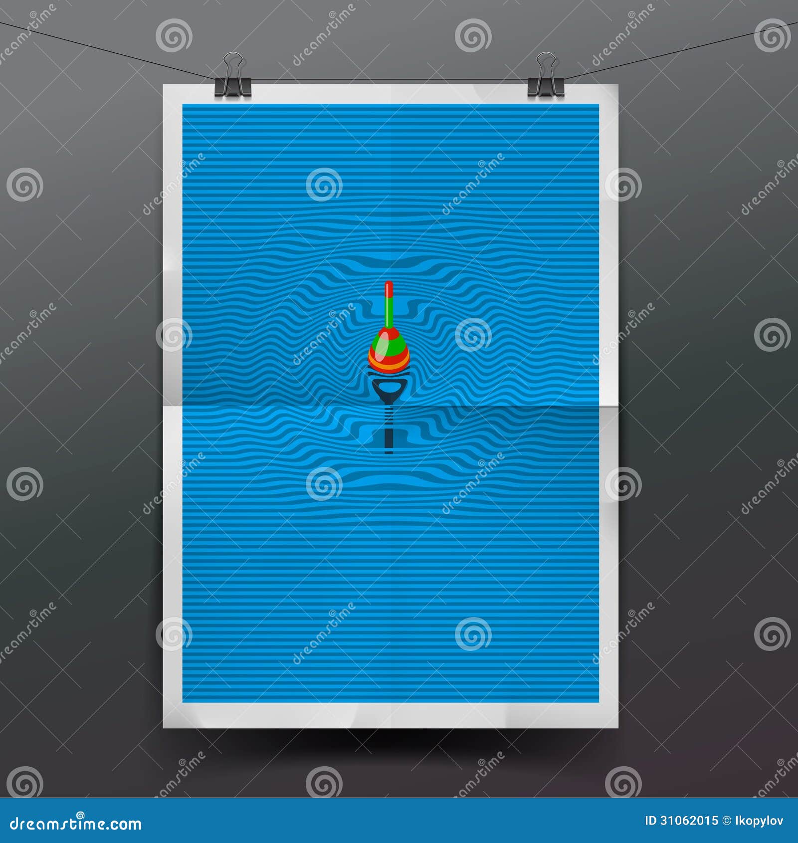 Paper Banner with Boat in the Sea Stock Illustration - Illustration of ...