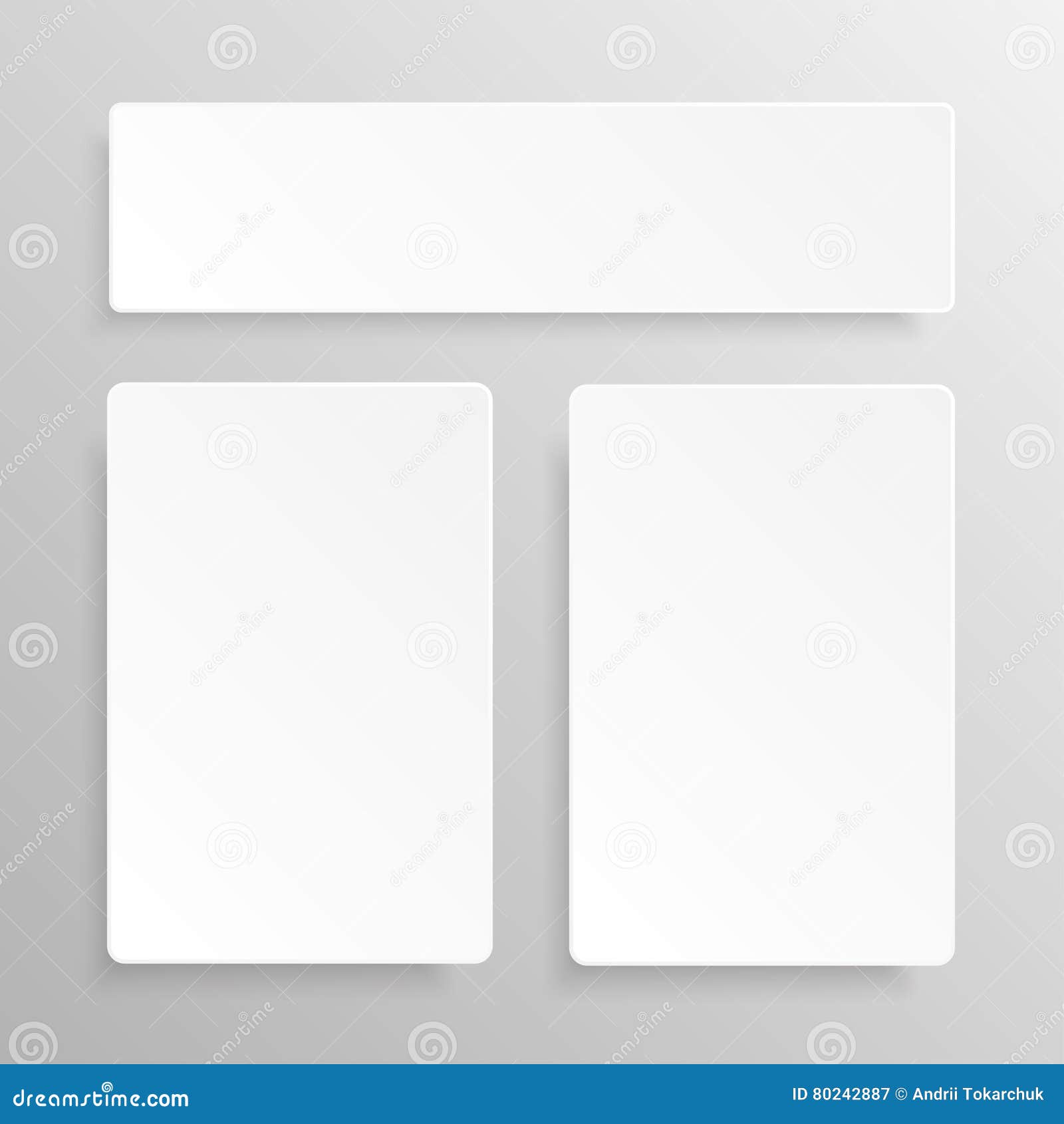 Paper Banner. Design Vector. Mockup. Rectangle. Stock Vector ...