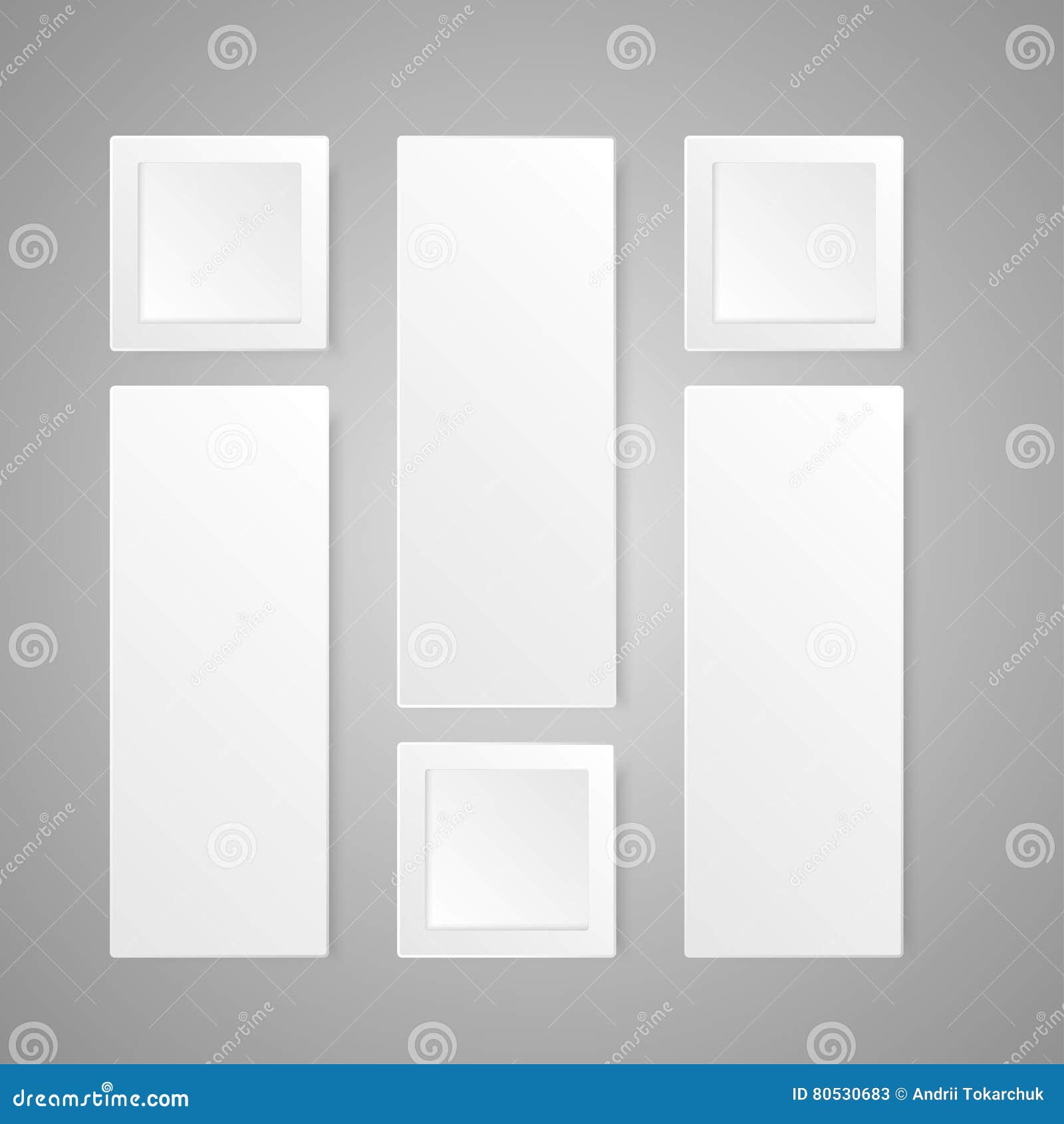 Paper Banner. Design Vector. Mockup. Rectangle. Stock Vector ...
