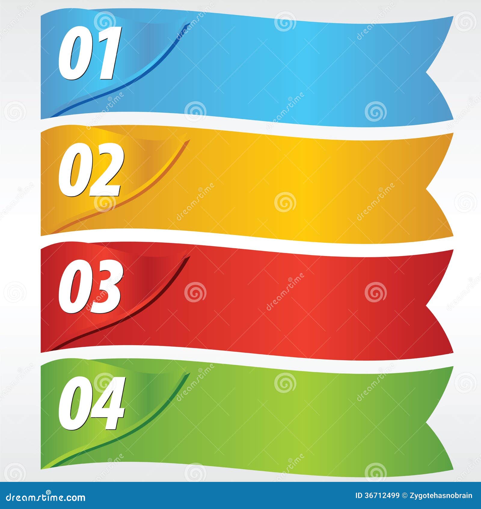 Paper Banner with Numbered. Stock Vector - Illustration of promotion ...