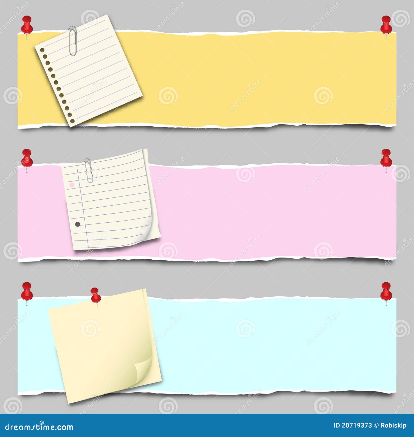 Paper Banner Set stock vector. Illustration of office - 20719373