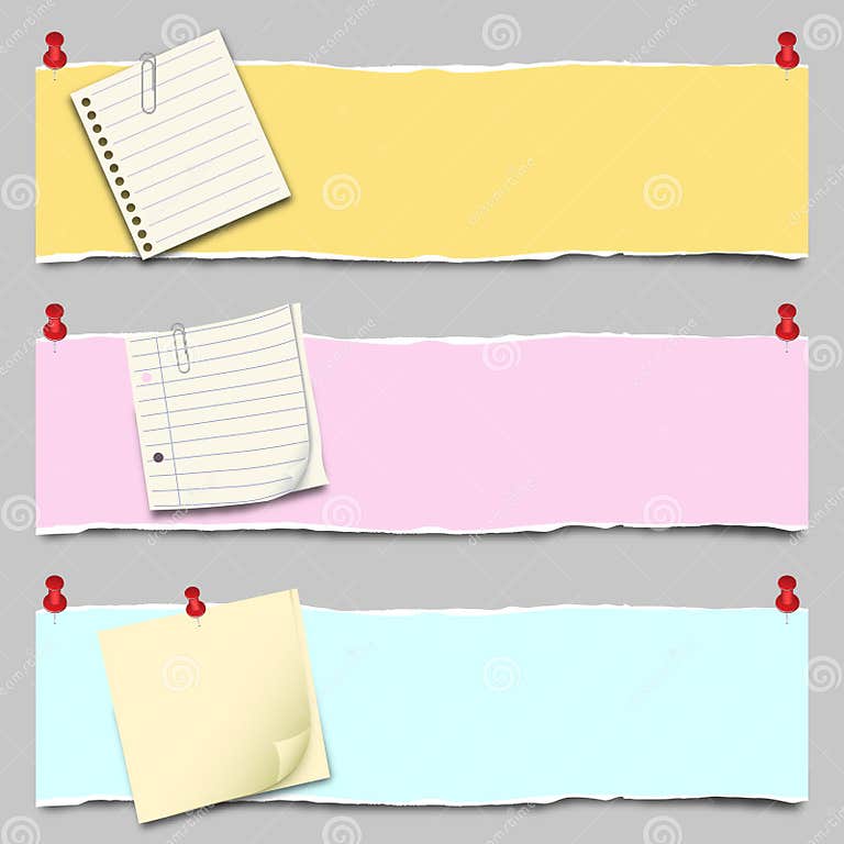 Paper Banner Set stock vector. Illustration of office - 20719373