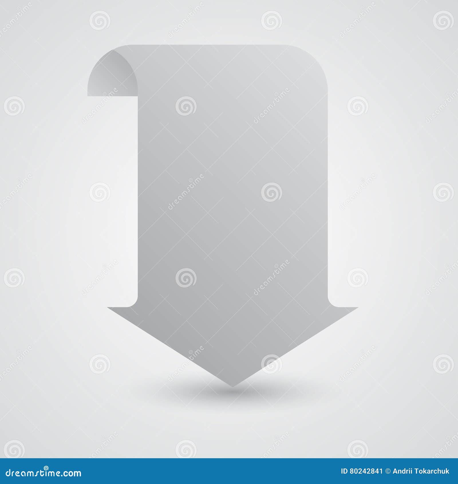 Paper Banner. Vector. Mockup. Arrow, Pointer. Stock Illustration ...