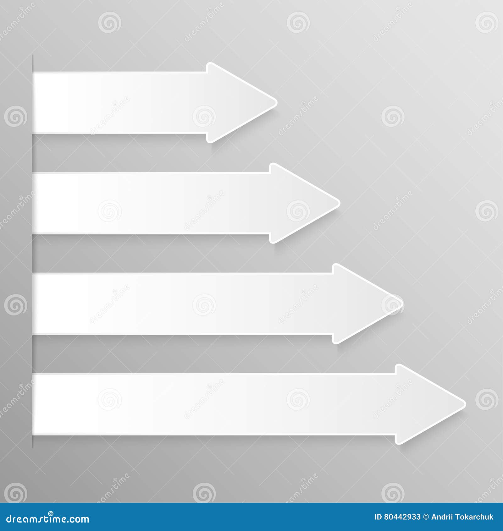 Paper Banner. Vector. Mockup. Arrow, Pointer. Stock Vector ...