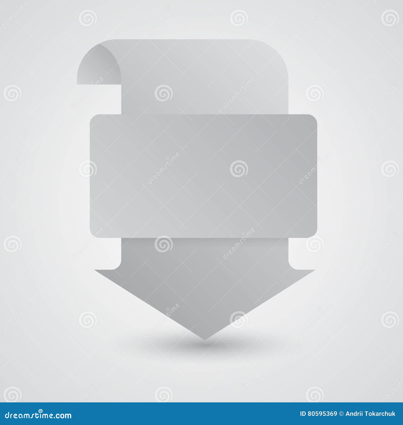 Paper Banner. Vector. Mockup. Arrow, Pointer. Stock Illustration ...