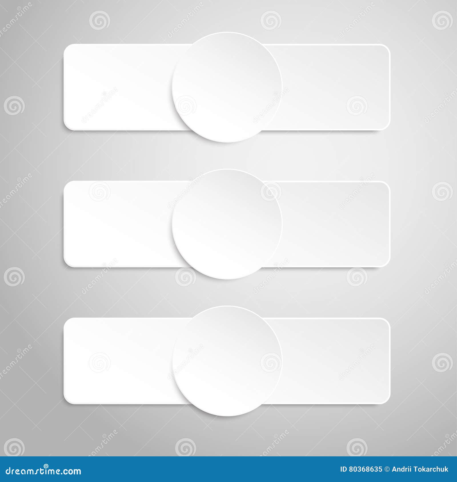 Paper Banner. Vector. Mockup. Rectangle. Circle. Stock Vector ...