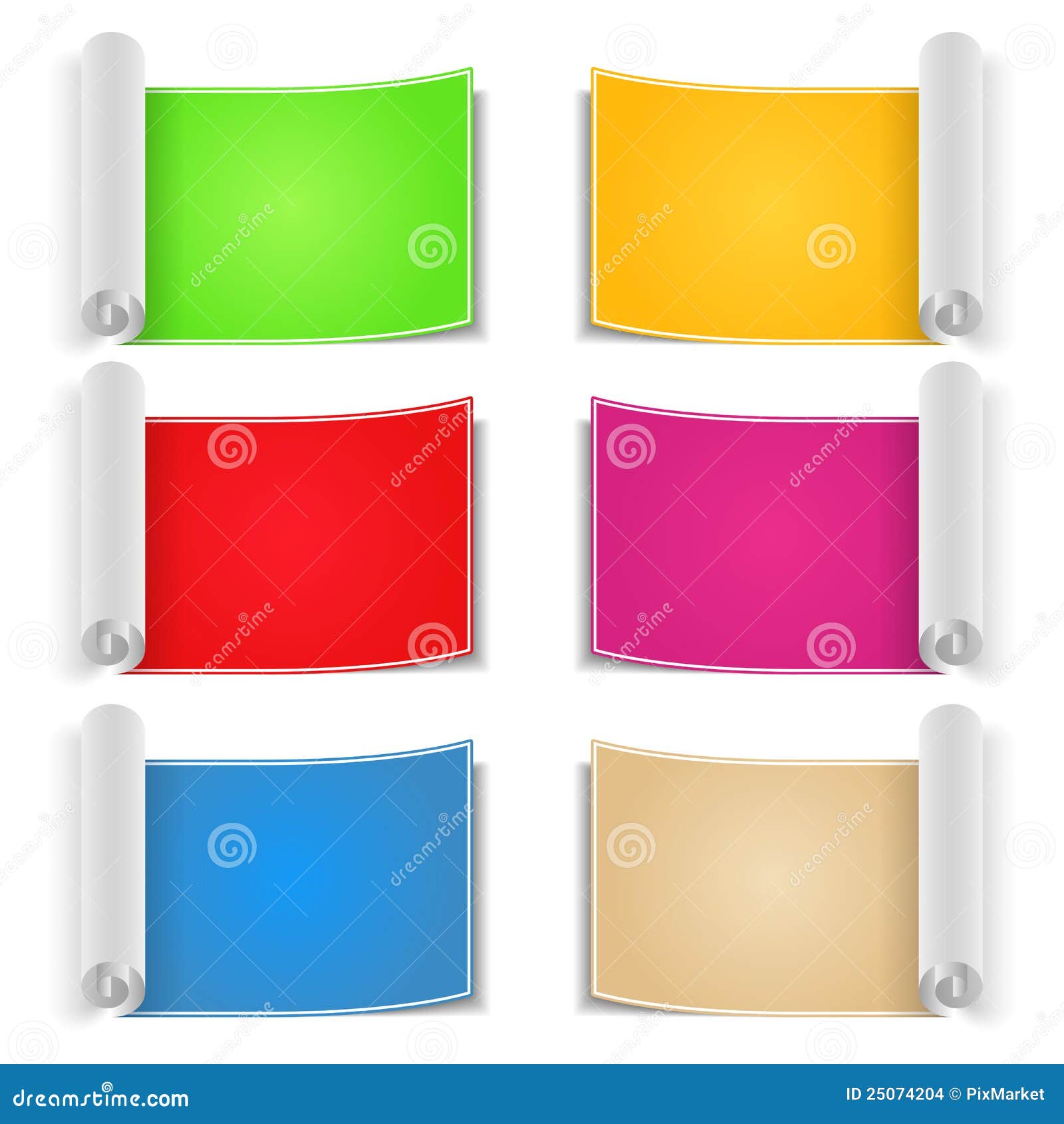 Paper Banners stock vector. Illustration of offer, color - 25074204