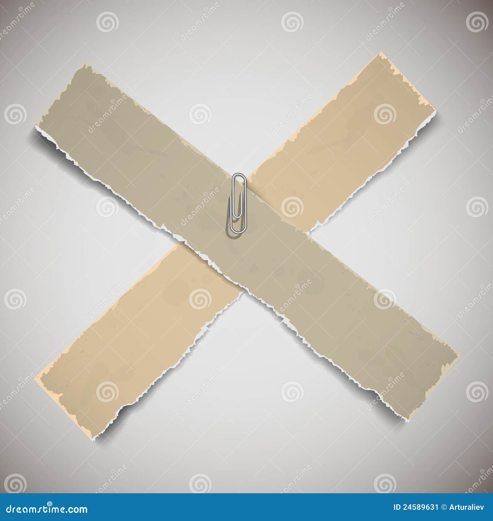 Paper banners with clip stock vector. Illustration of isolated - 24589631