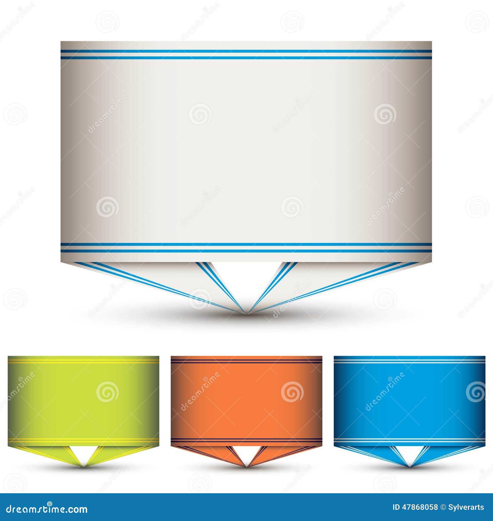 Paper Banners with Places for Text. Stock Vector - Illustration of ...