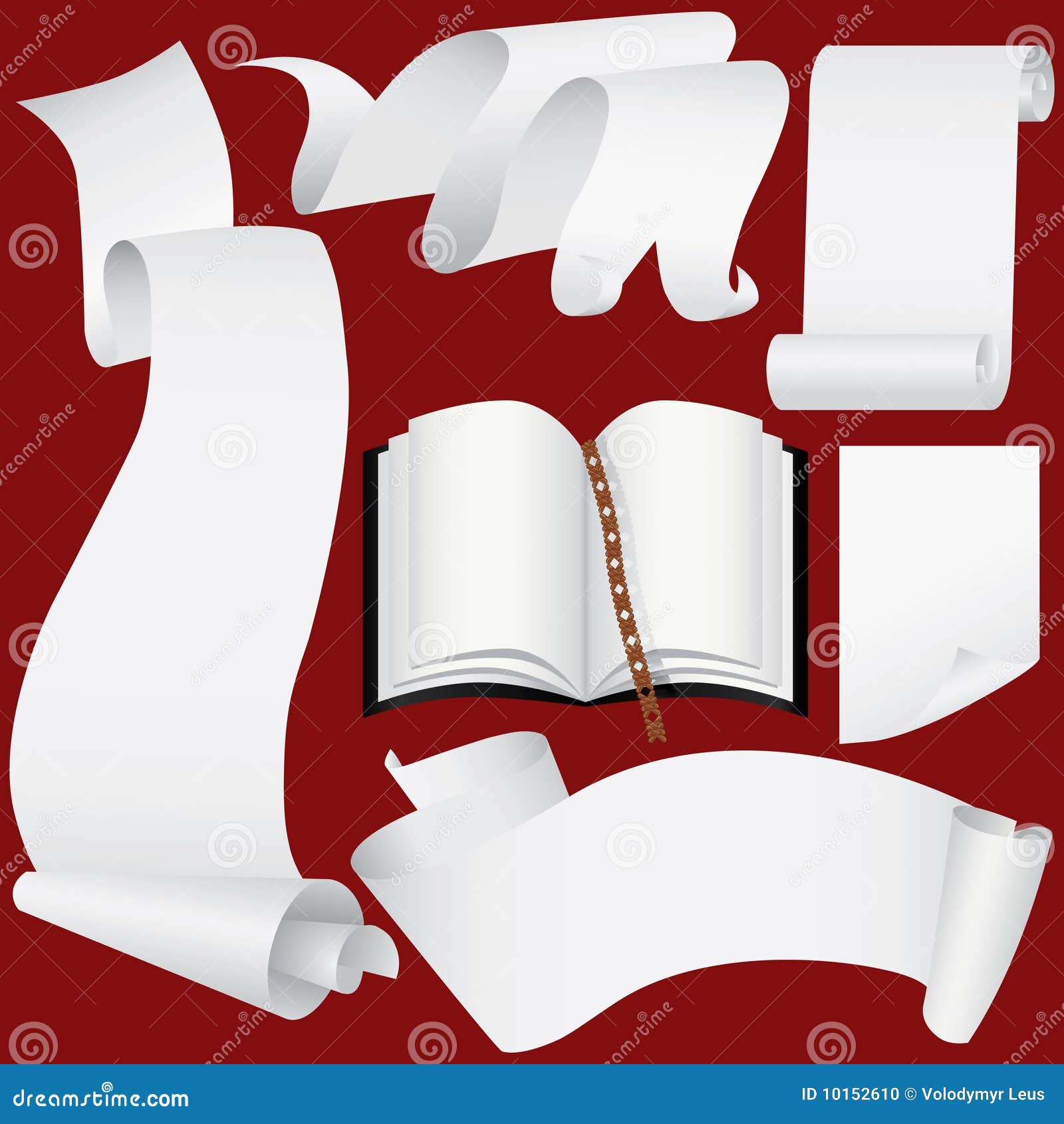 Paper Banners,scrolls and Book Set(vector, CMYK) Stock Vector ...