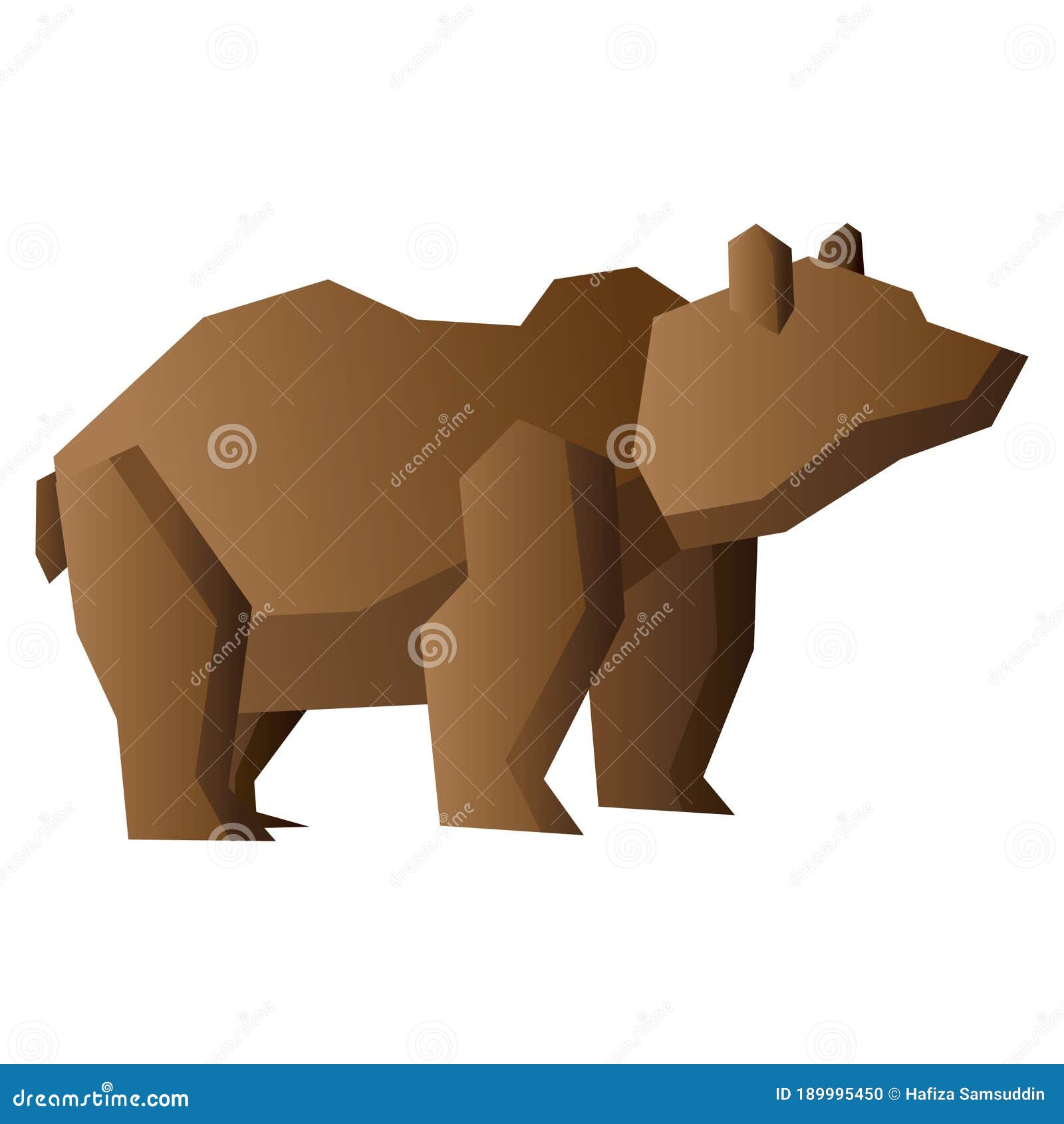 Paper Bear. Vector Illustration Decorative Design Stock Vector ...