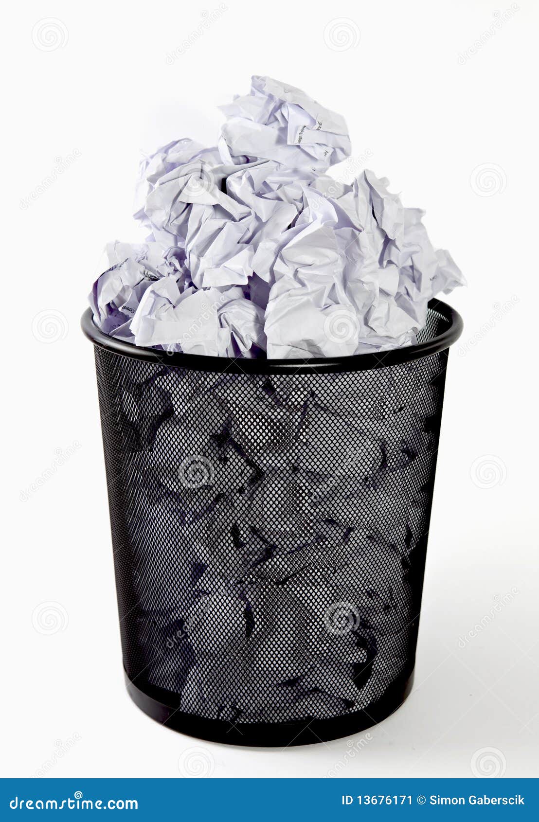 Paper bin stock image. Image of wire, full, background - 13676171