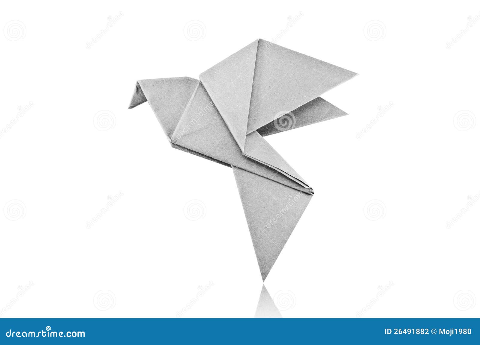 Paper Bird In Black Background. Origami Concept Royalty-Free Stock ...
