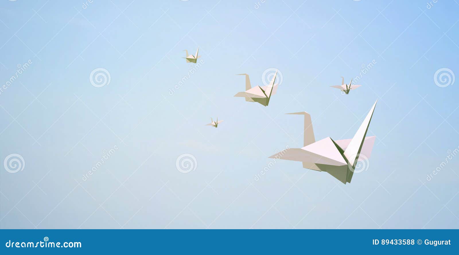 Paper Bird Flying on Sky Background Stock Photo - Image of origami ...