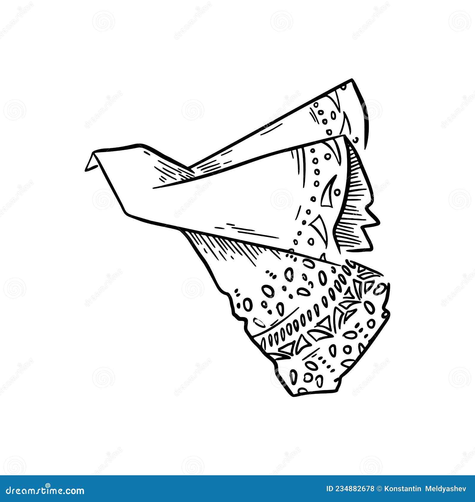 Paper Bird Sketch Vector Illustration Hand Draw Stock Vector ...