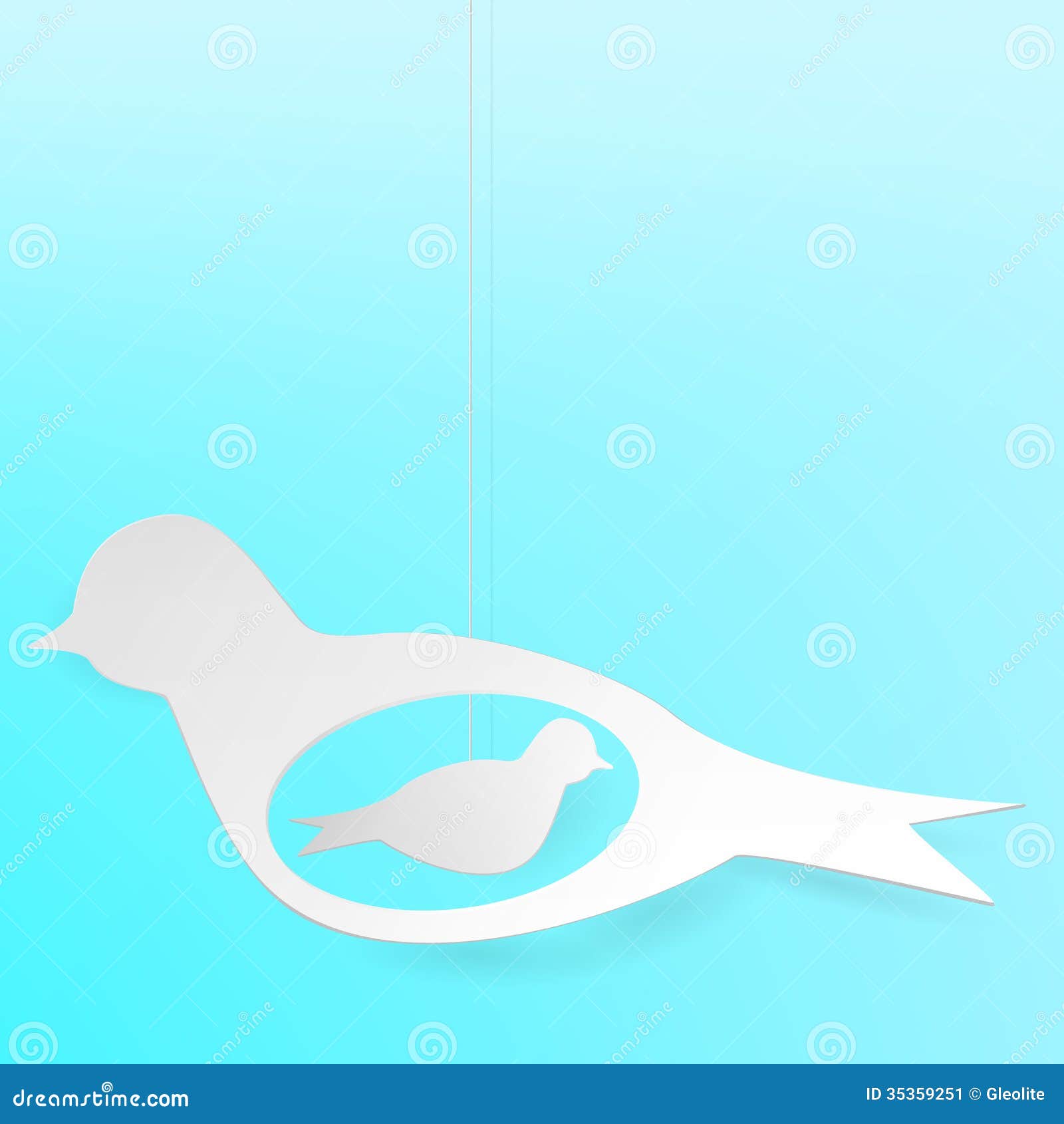 Paper birds stock vector. Illustration of design, nature - 35359251