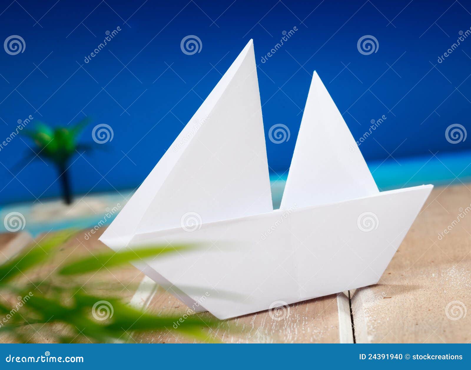Paper boat stock photo. Image of ocean, competition, landscape - 24391940