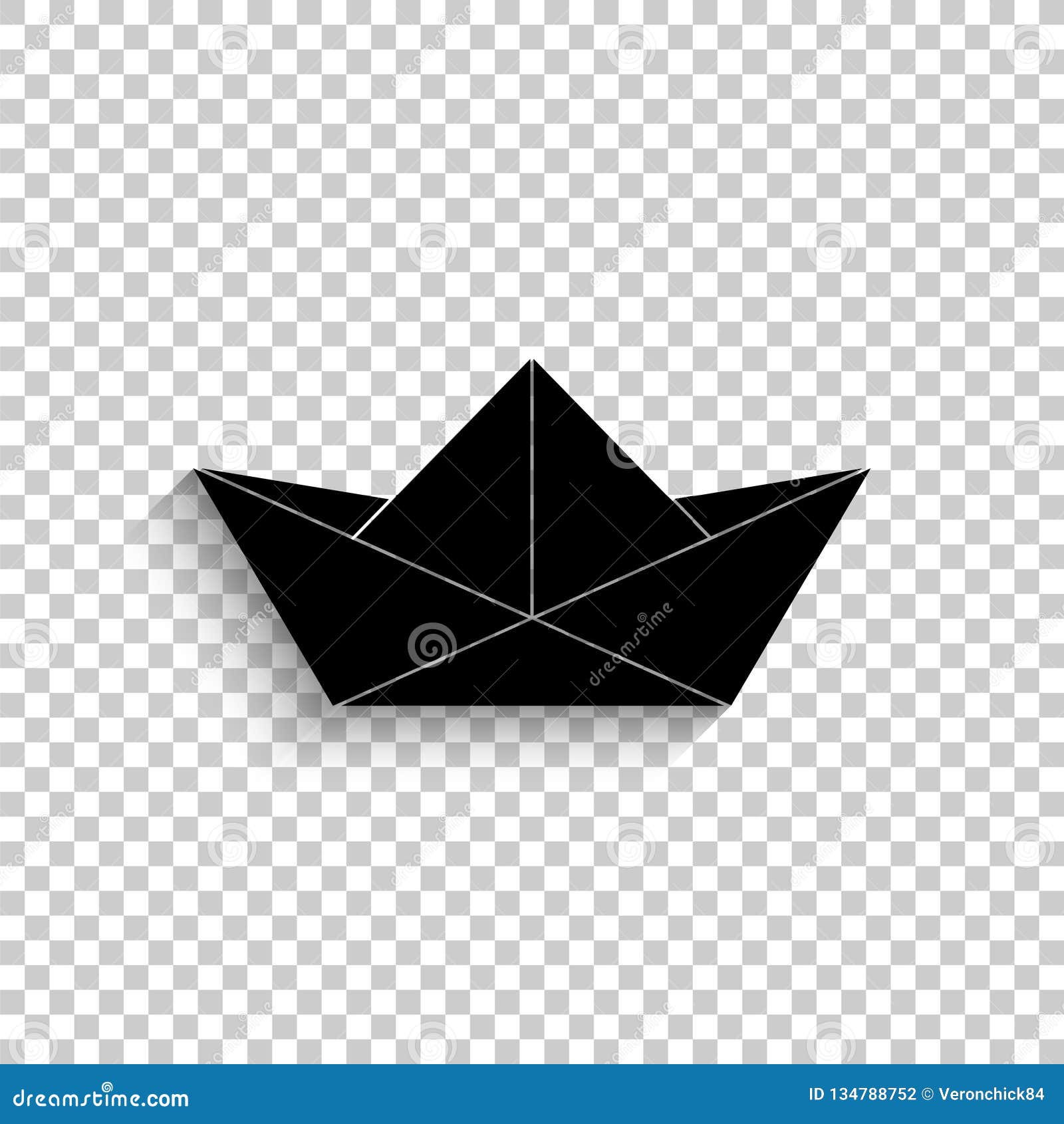 Paper Boat - Black Vector Icon Stock Vector - Illustration of skills ...