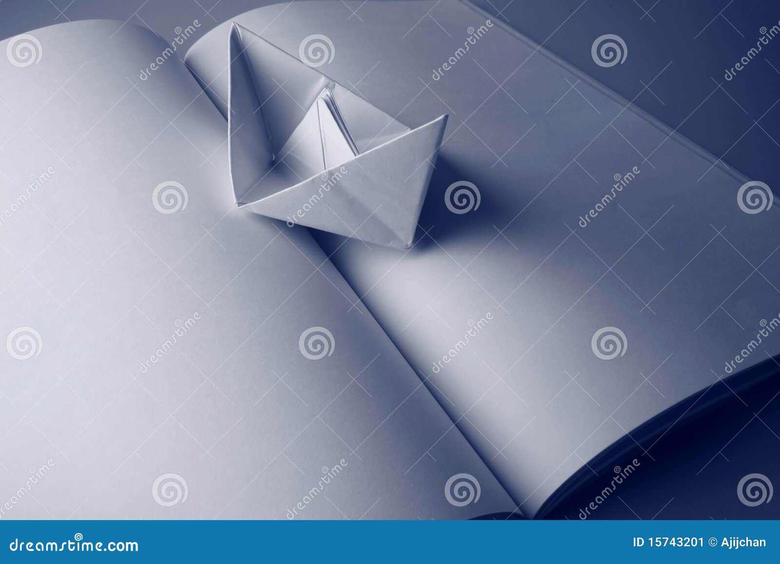 Paper boat on a book stock image. Image of sheet, business - 15743201