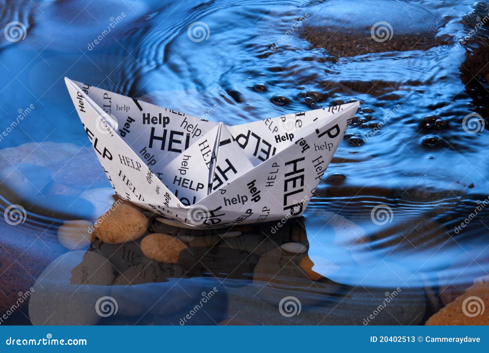 Red Paper Boat At The Bottom Of A Dry Sea. Beach, Heat And Vacation ...