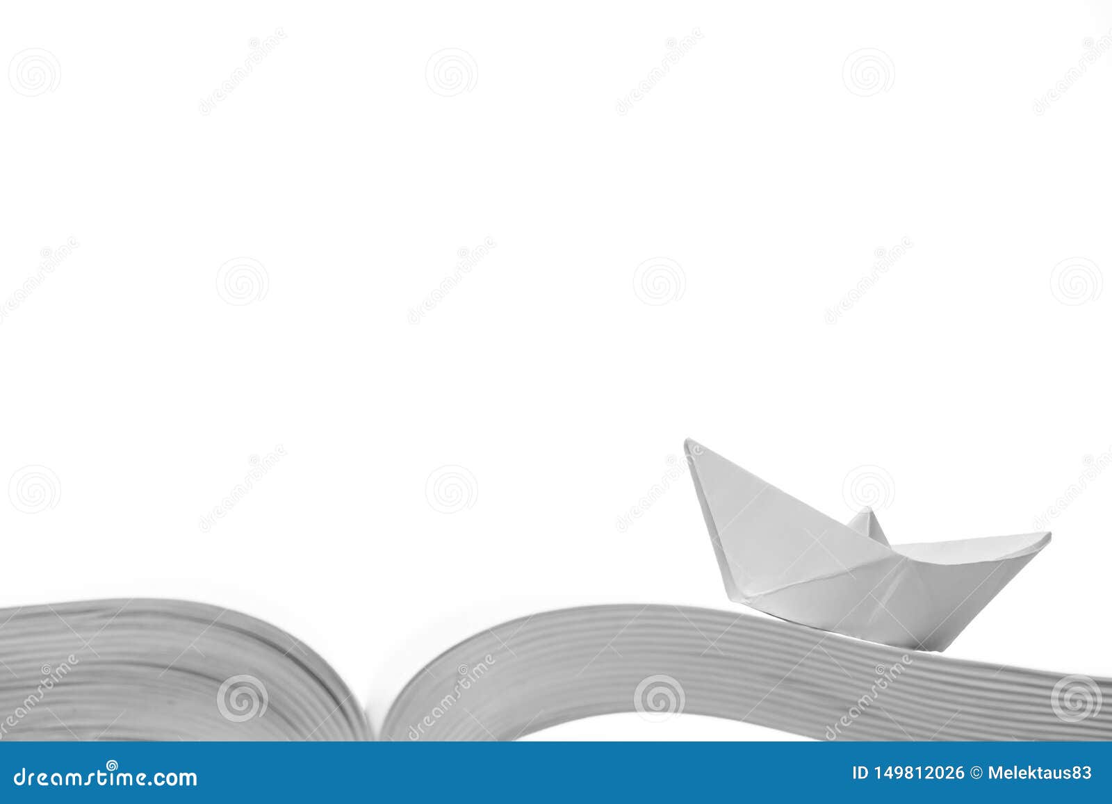 Paper Boat on the Opened Book Stock Photo - Image of ship, covered ...