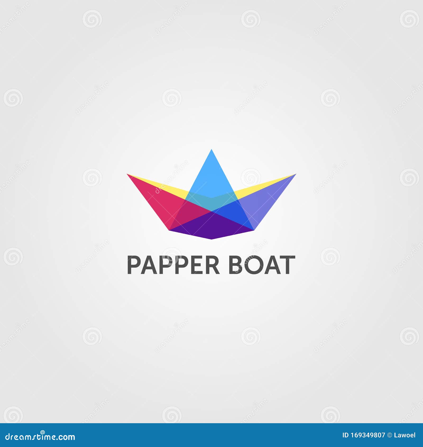 Paper Boat Overlapping Logo Colorful Vector Emblem Illustration Design ... Paper Boat Overlapping Logo Colorful Vector Emblem Illustration Design ...