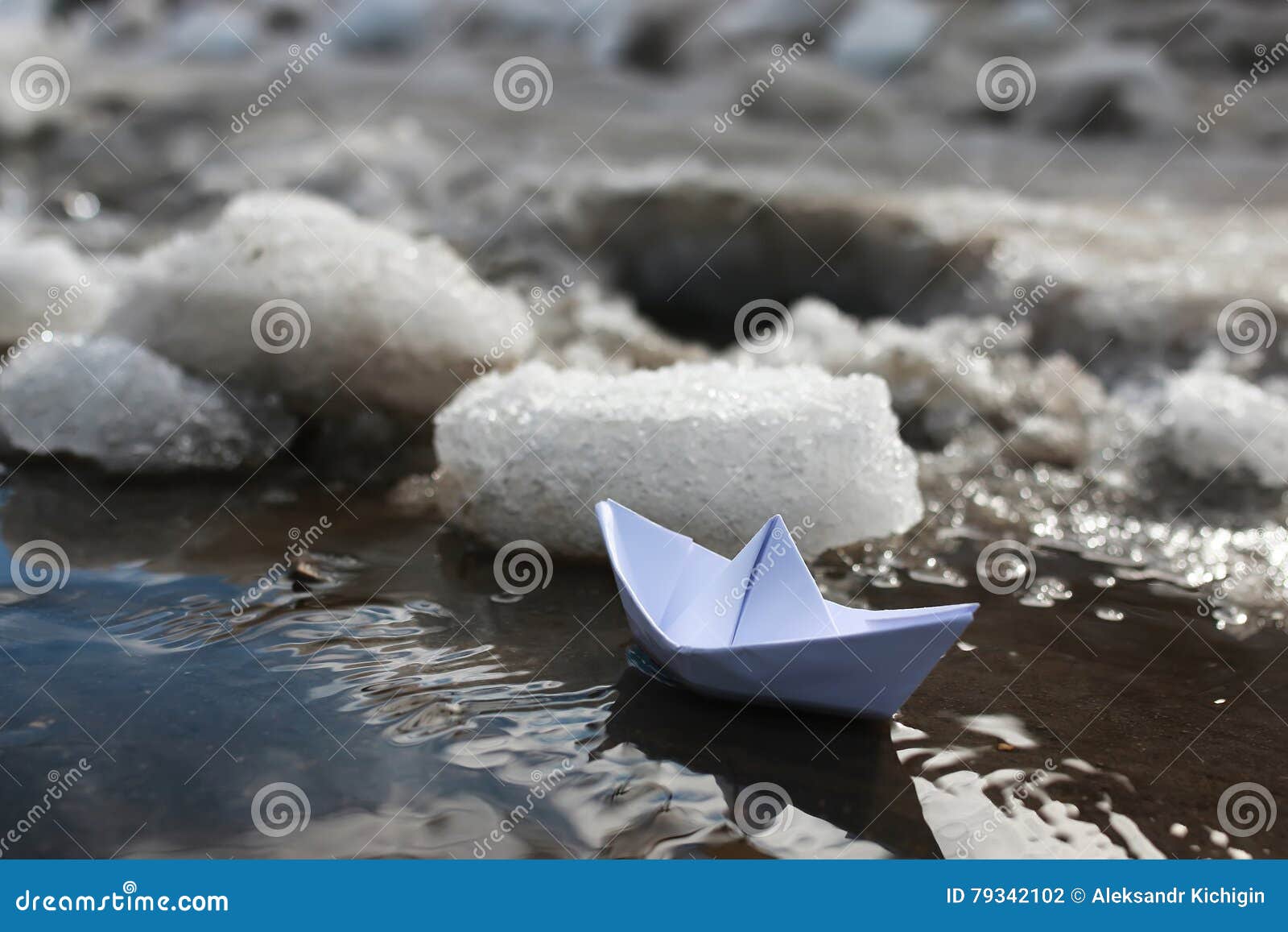 Paper boat in a pool stock photo. Image of nature, iceberg - 79342102