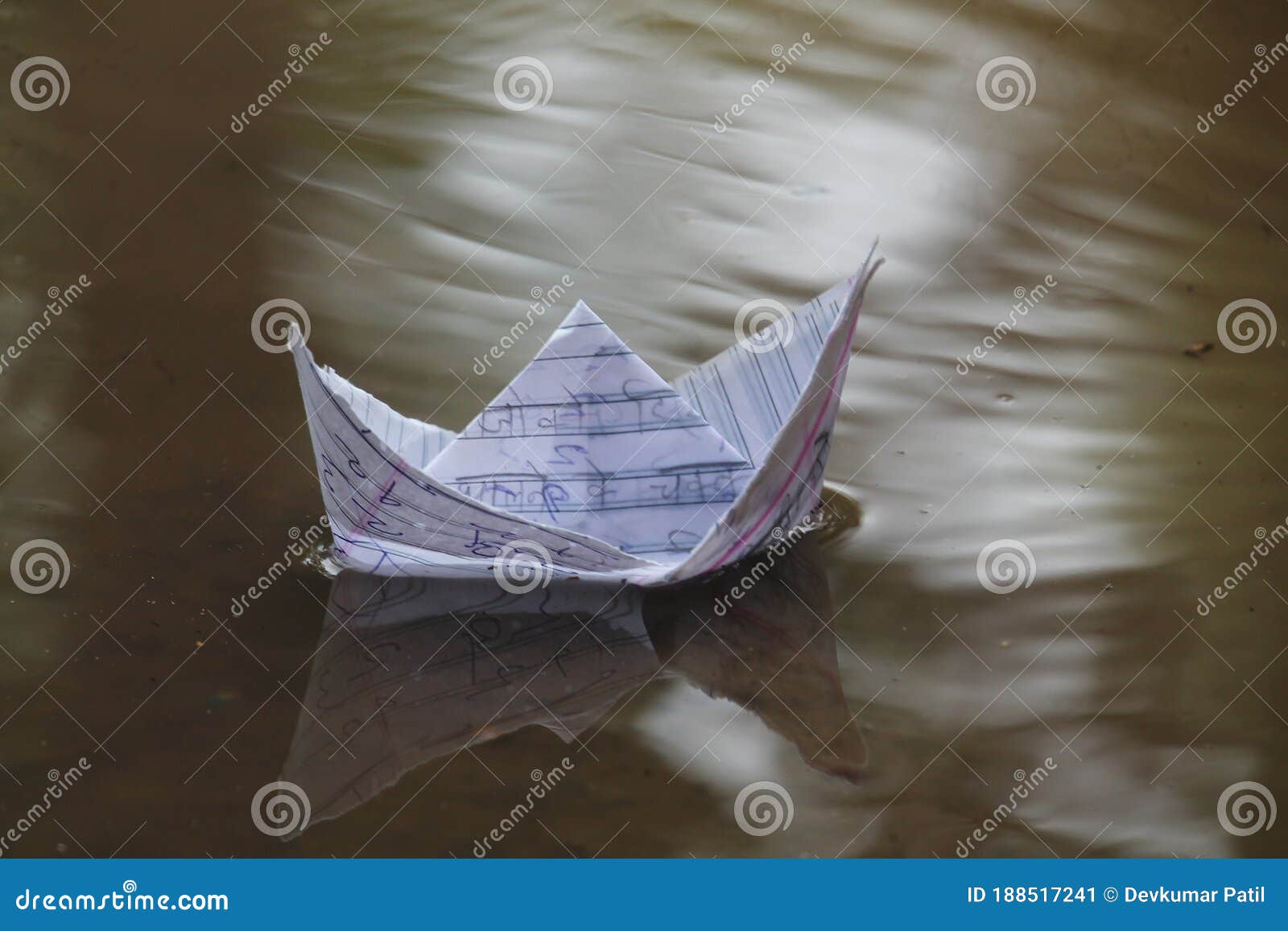 Paper Boat in a Water Image Stock Image - Image of water, boat: 188517241