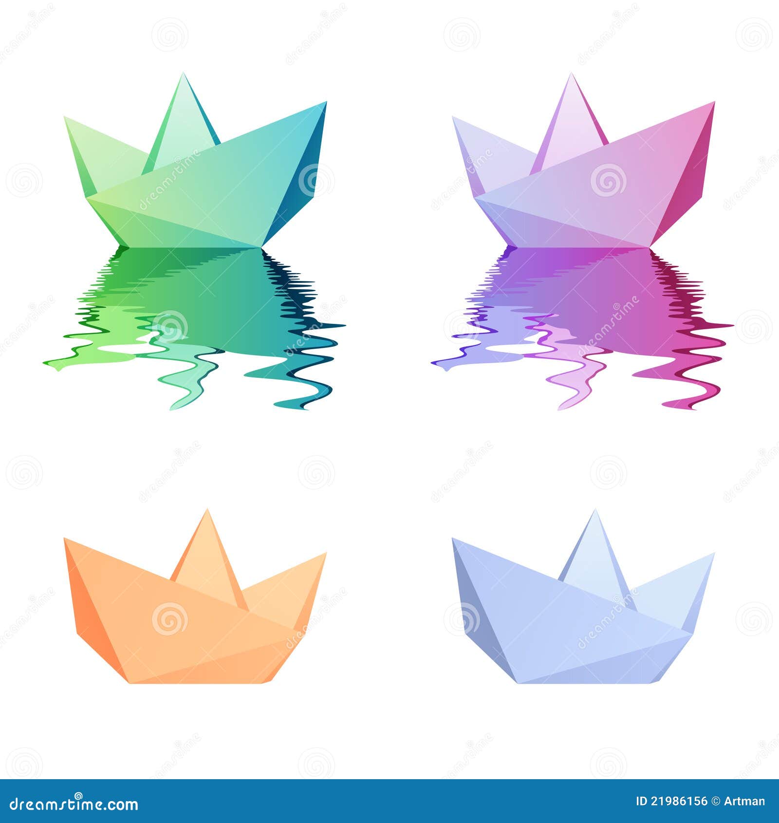 Paper boats. Vector icons stock vector. Illustration of toys - 21986156