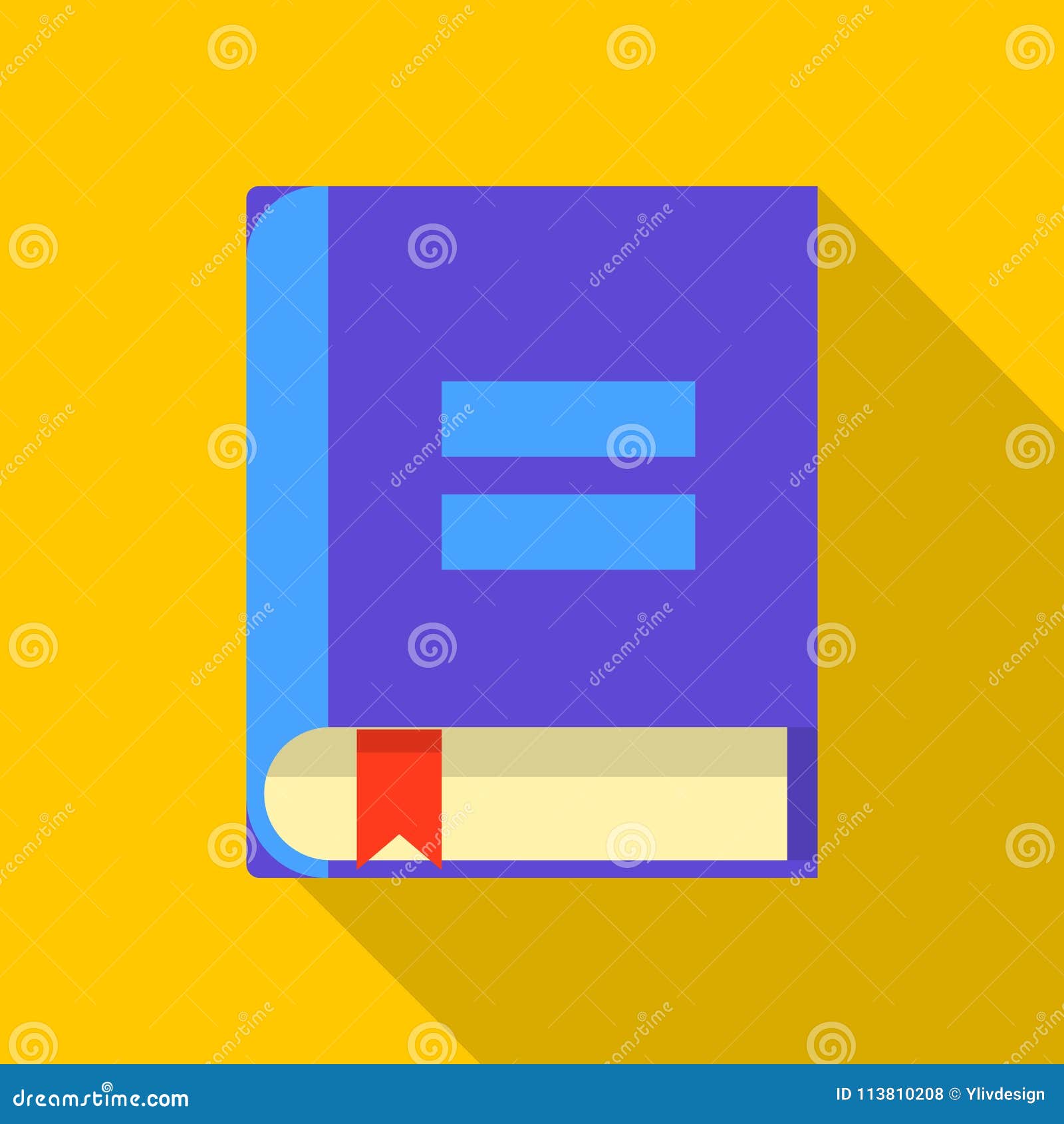 Paper Book Icon, Flat Style Stock Vector - Illustration of letter ...