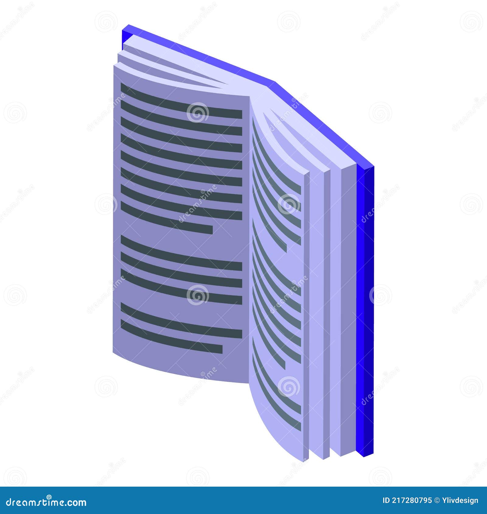 Paper Book Icon, Isometric Style Stock Vector - Illustration of ...